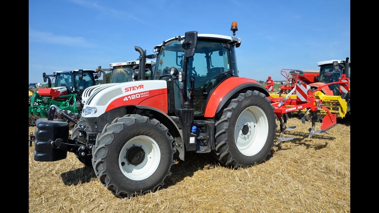 STEYR 4120 Multi. En campo - YouTube
