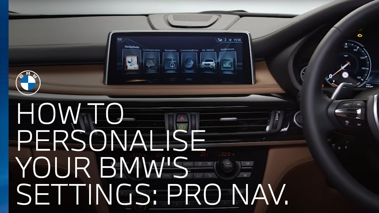 BMW UK | How do I personalise my BMW's settings? (Pro Nav) - YouTube