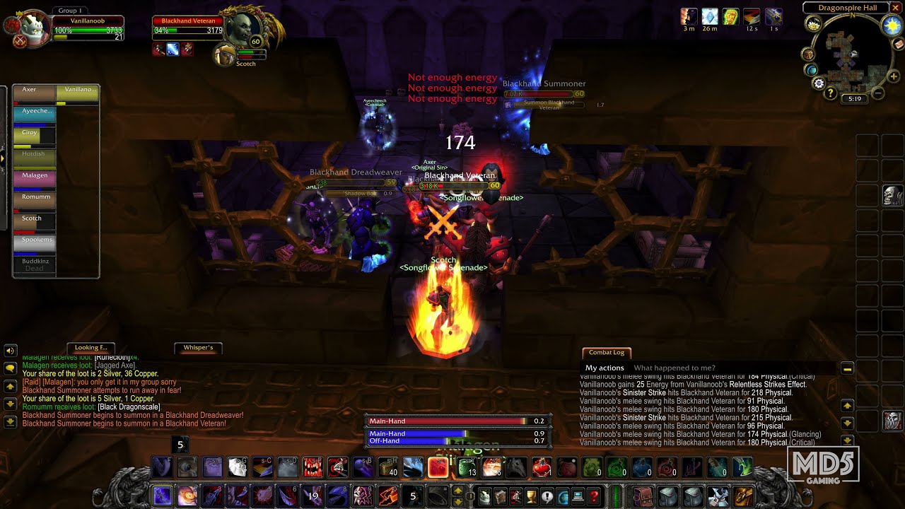 Classic WoW Upper Blackrock Spire UBRS | Fairbanks Horde Rogue Dungeon ...
