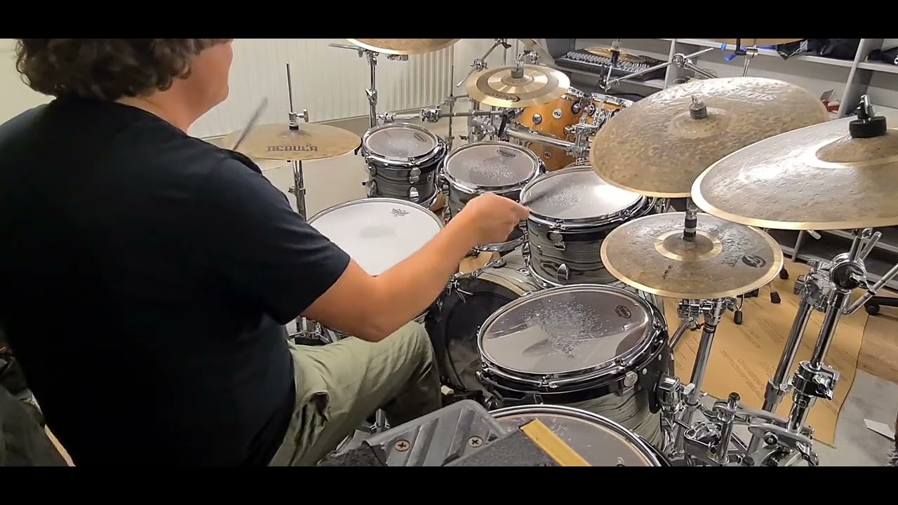 Slightly agitated funky drum groove - Premier One Series drums - YouTube