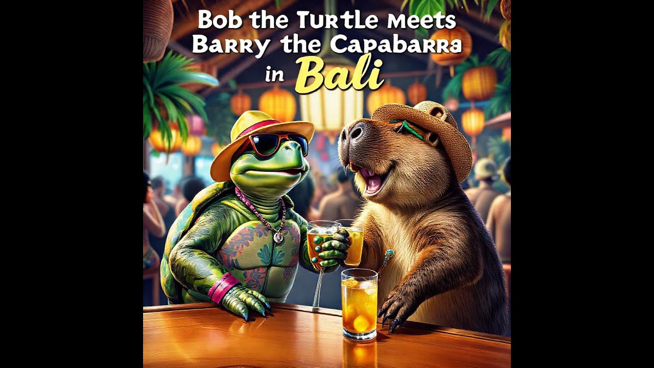 Bob the Turtle meet Barry the Capybara in Bali, A wild Night! - YouTube
