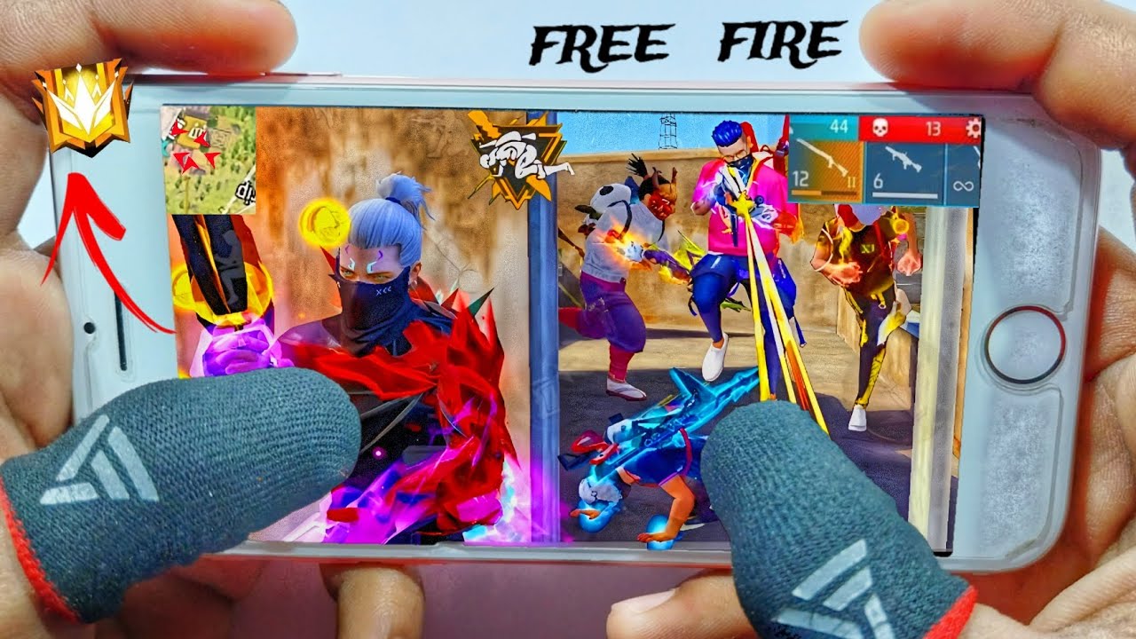 Iphone 6 Free Fire Gameplay ⚙️Settings Free Fire max HUD+DPI+ MACRO ...