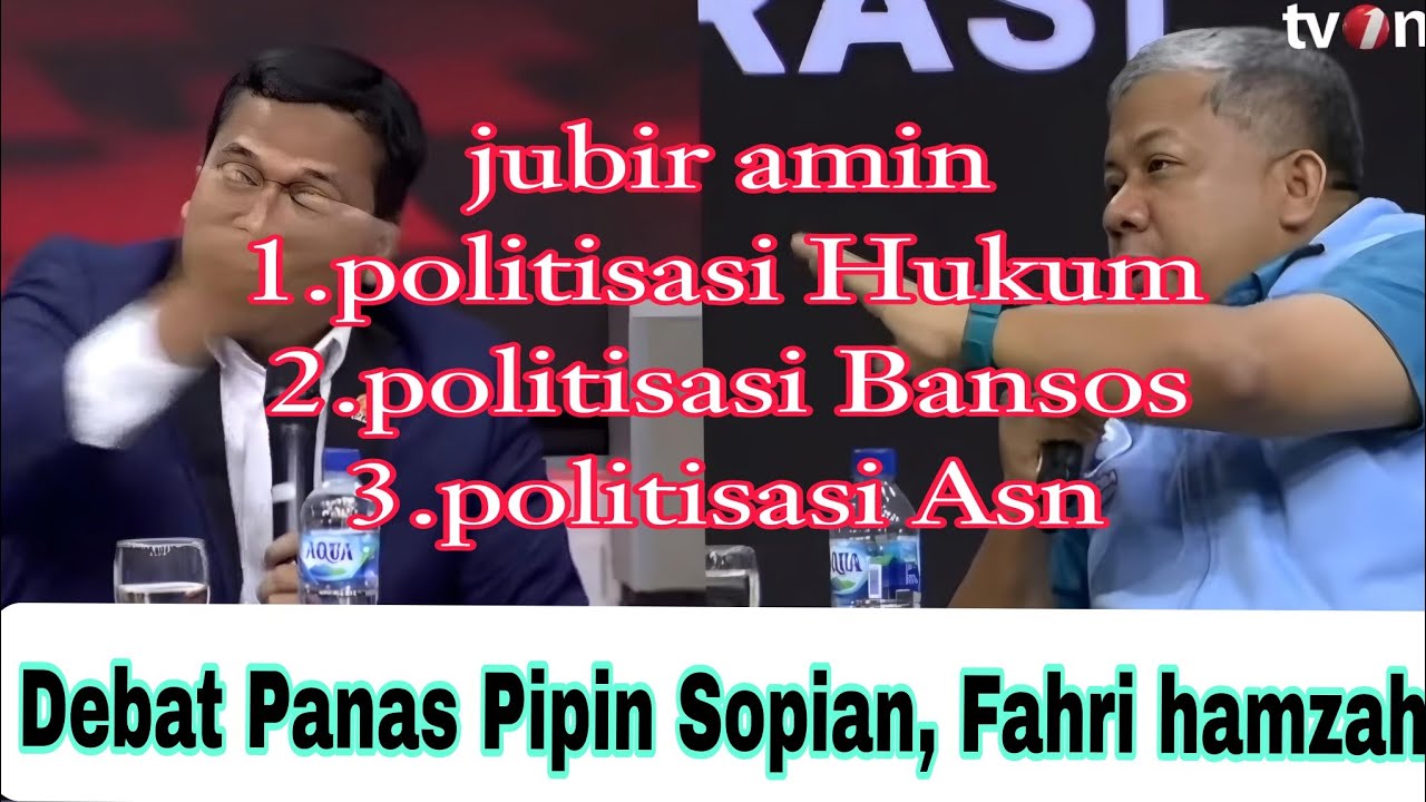 TERBARU, DEBAT PANAS || JUBIR AMIN PIPIN SOFIAN DAN FAHRI HAMZAH DI CATATAN DEMOKRASI - YouTube