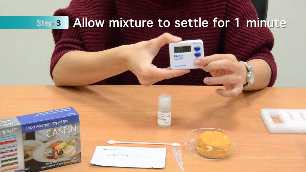 Agitest Casein (bovine milk) Food Allergen Rapid Test - YouTube