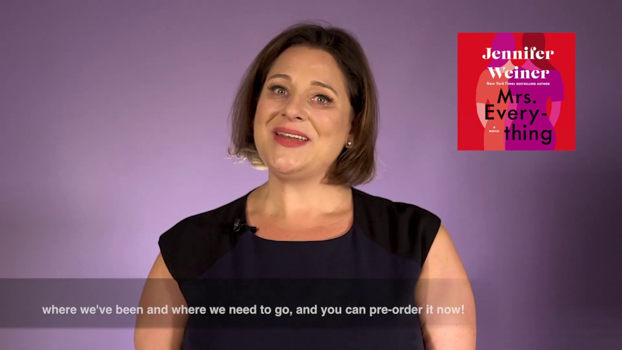 Jennifer Weiner talks about her audiobook MRS. EVERYTHING - YouTube