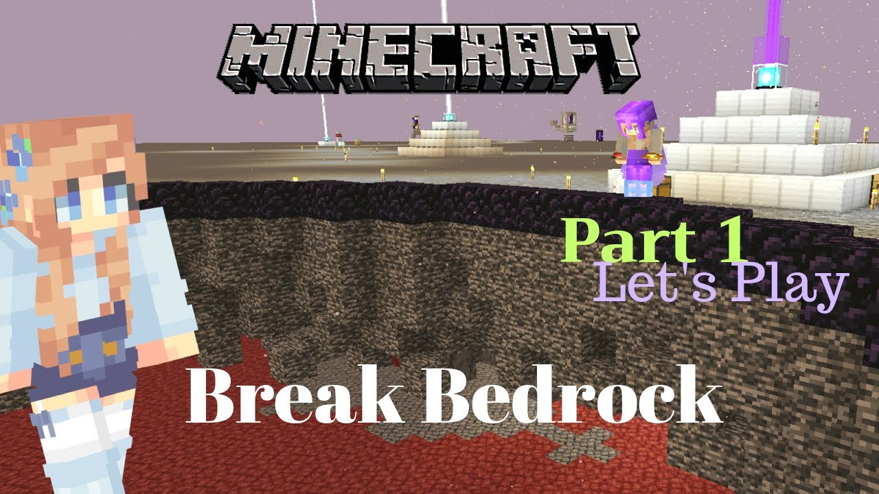 Nether Hub (Mega Build) Part 1 Breaking Bedrock | Minecraft Let’s Play ...