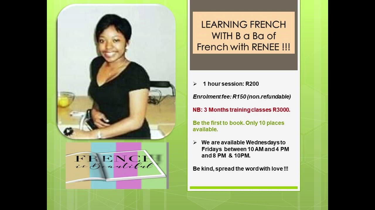 Online French/English lessons @B a Ba of French with Renee - YouTube