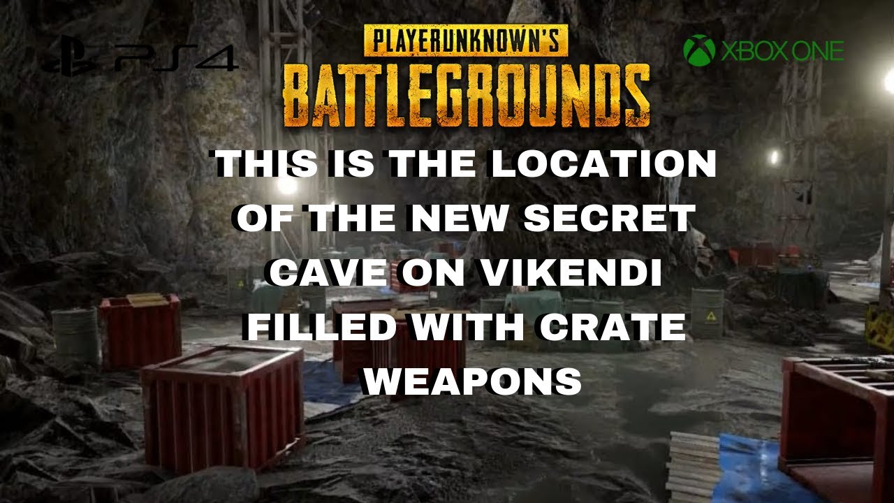 PUBG XBOX/PS4 NEWEST UPDATE SECRET CAVE ON VIKENDI SHOWING EVERY ENTRY ...