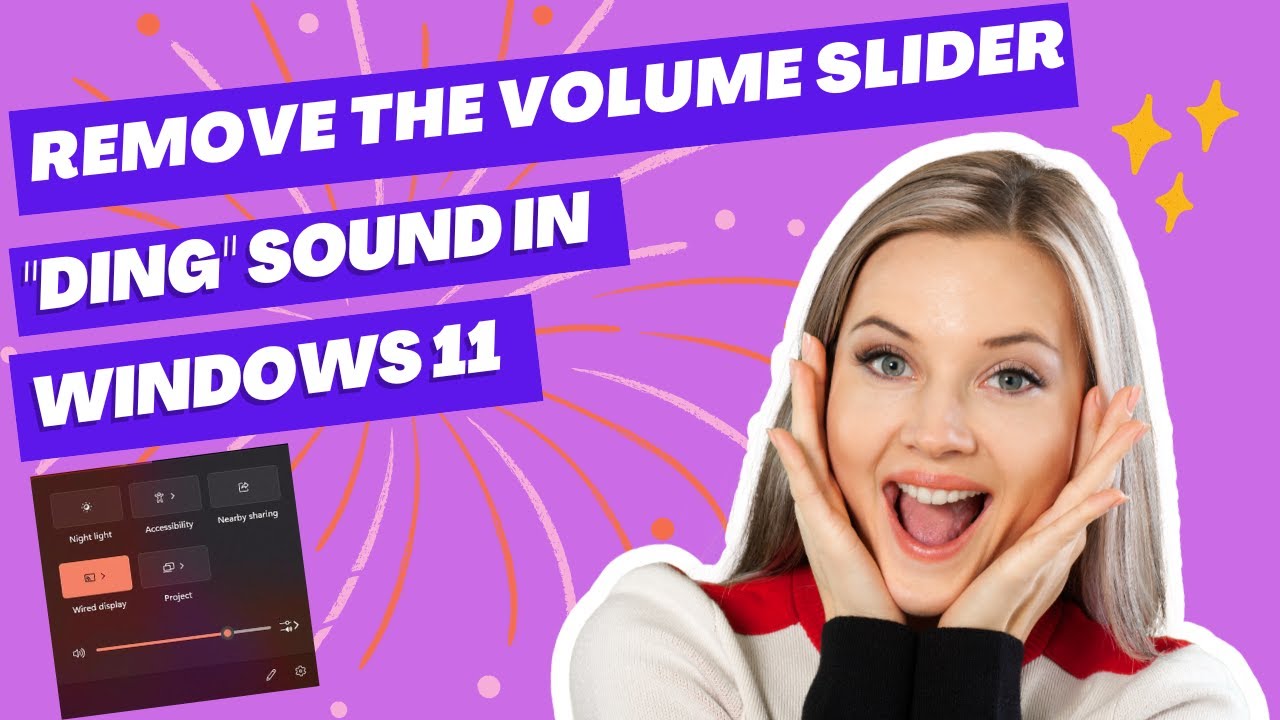 Remove the Volume Slider "Ding" Sound In Windows 11 - YouTube
