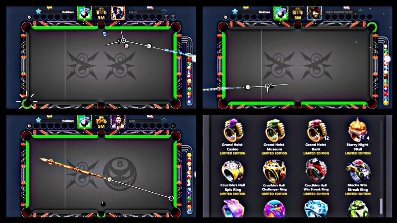 12 Rings in 8 Ball Pool: Epic Shots & Stunning Records! - YouTube