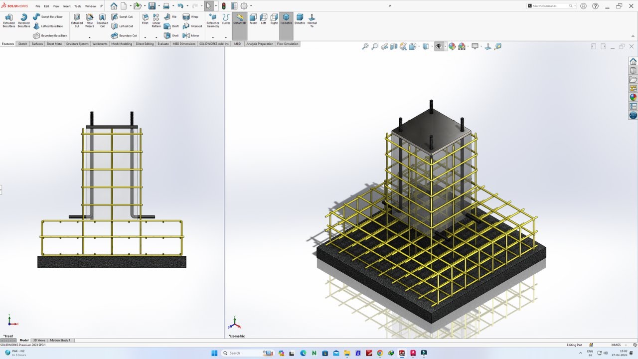 Solidworks Tutorial # 252 Foundation Details || Official Design ||by SW ...