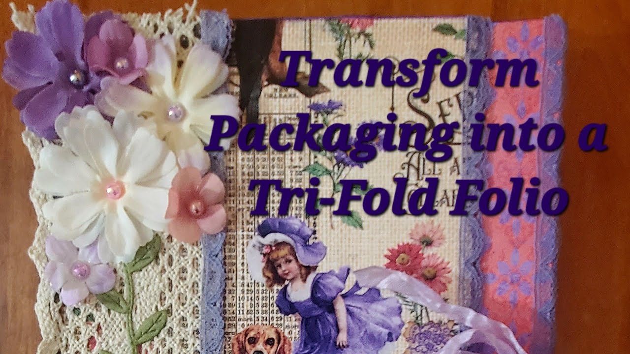 Transforming envelope packaging into a beautiful tri-fold folio - YouTube