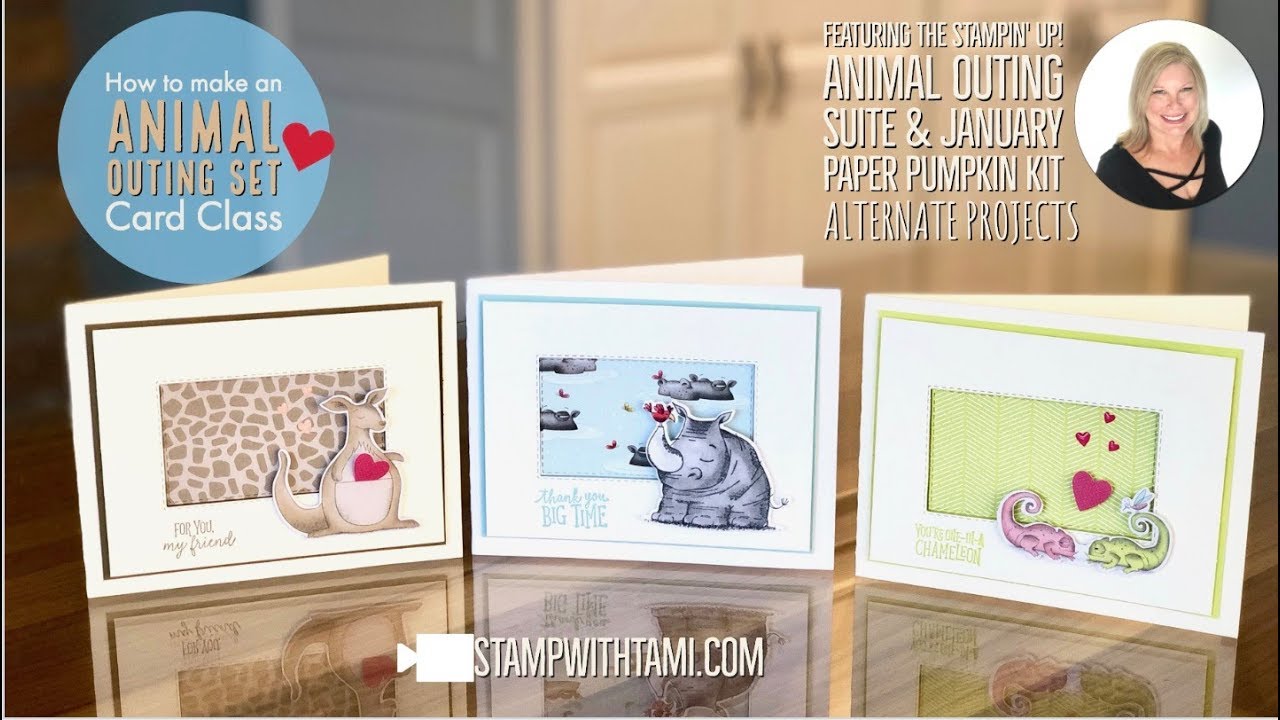 How to make a set of Animal Outing cards & January Paper Pumpkin ...