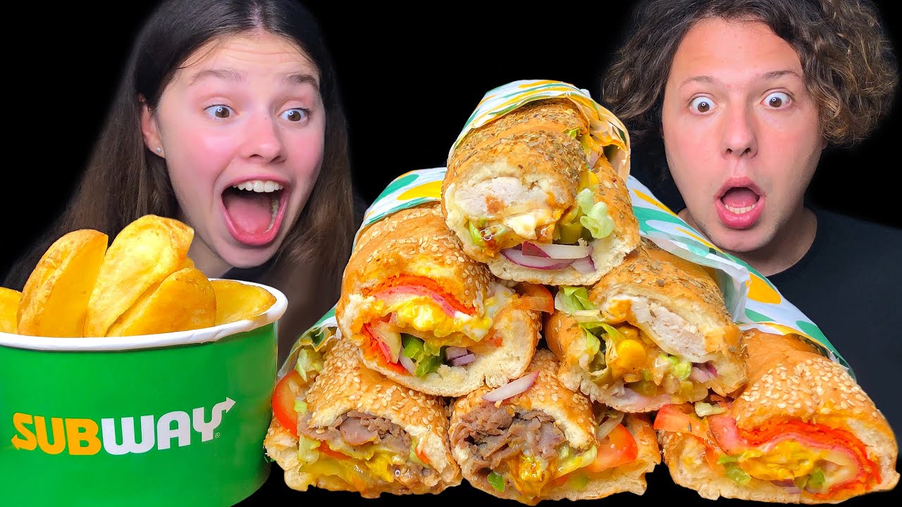 ASMR Subway Sandwich Eating Sounds Mukbang 먹방 Tati ASMR - YouTube