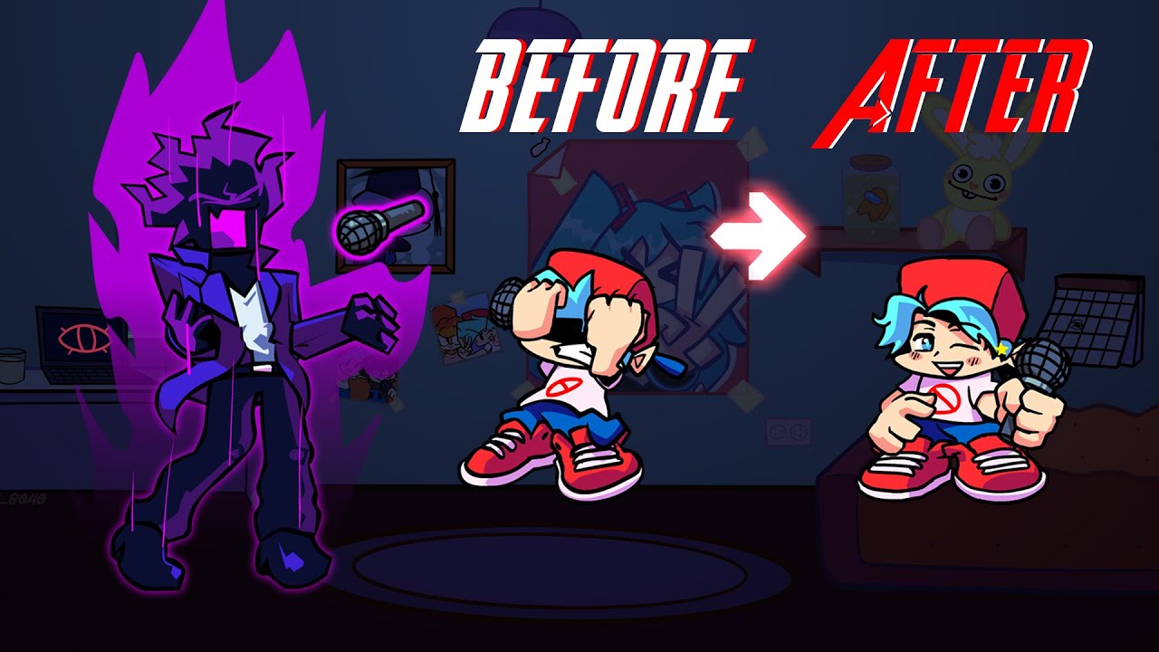 Friday Night Funkin' vs PSYCHIC Boyfriend in DANGER! FNF Animation MOD ...