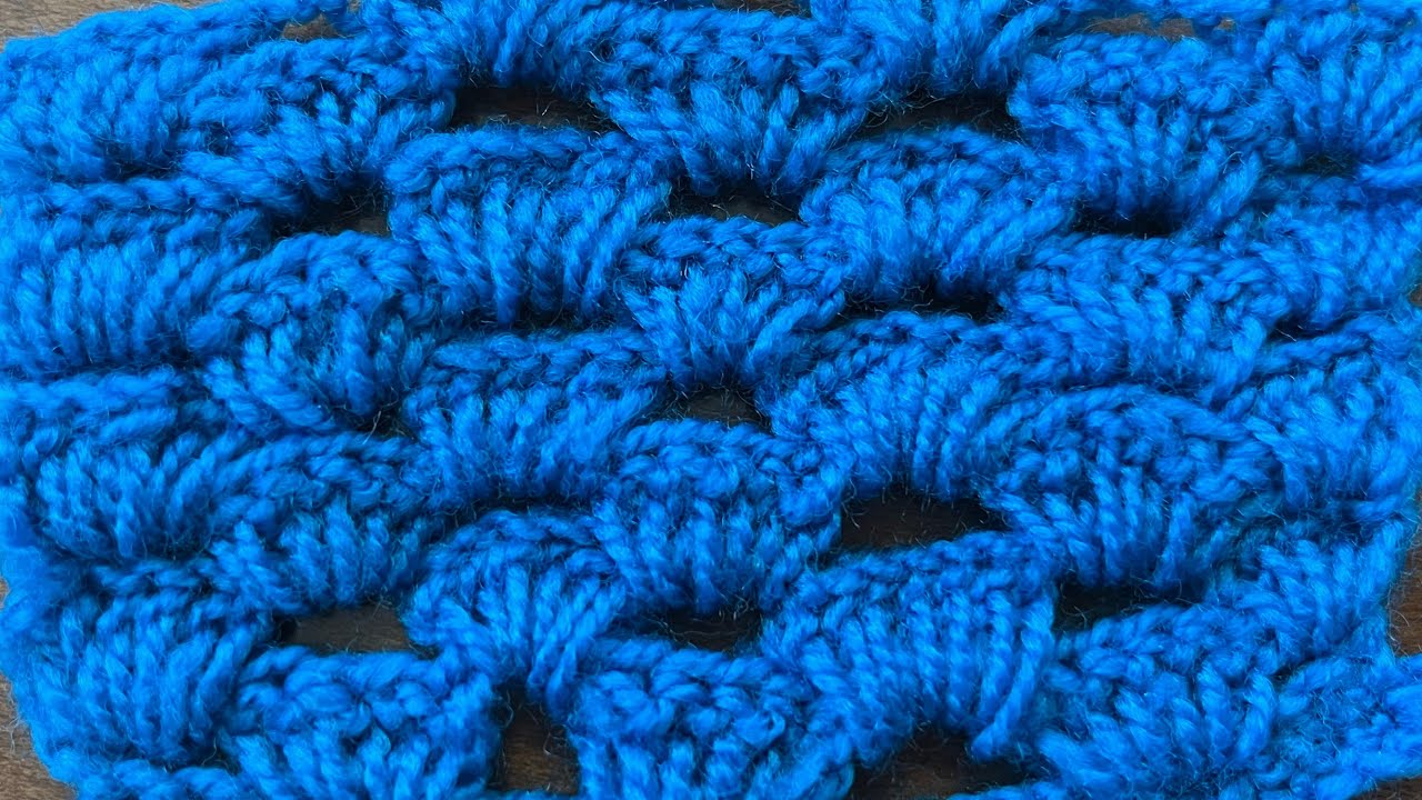 Crochet scarf with special texture. Step by step tutorial - YouTube