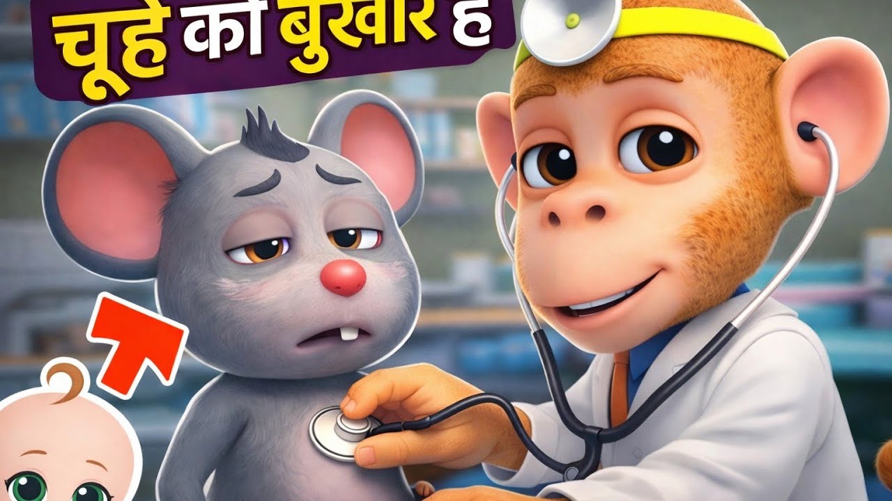 आज मंगलवार है 🐭 चूहे को बुखार है 🤒 | Funny Kids Rhyme | Hindi Bal Geet ...