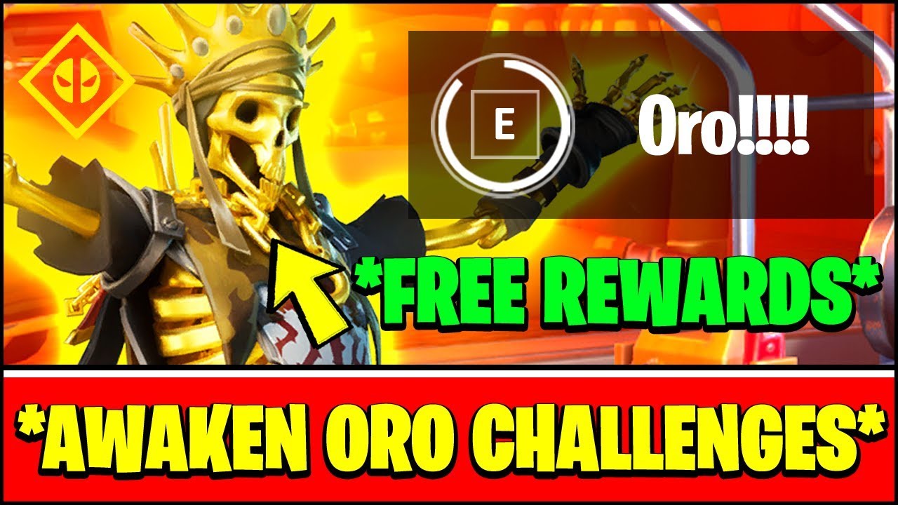*ALL* AWAKEN ORO CHALLENGES & FREE REWARDS (Fortnite) - YouTube