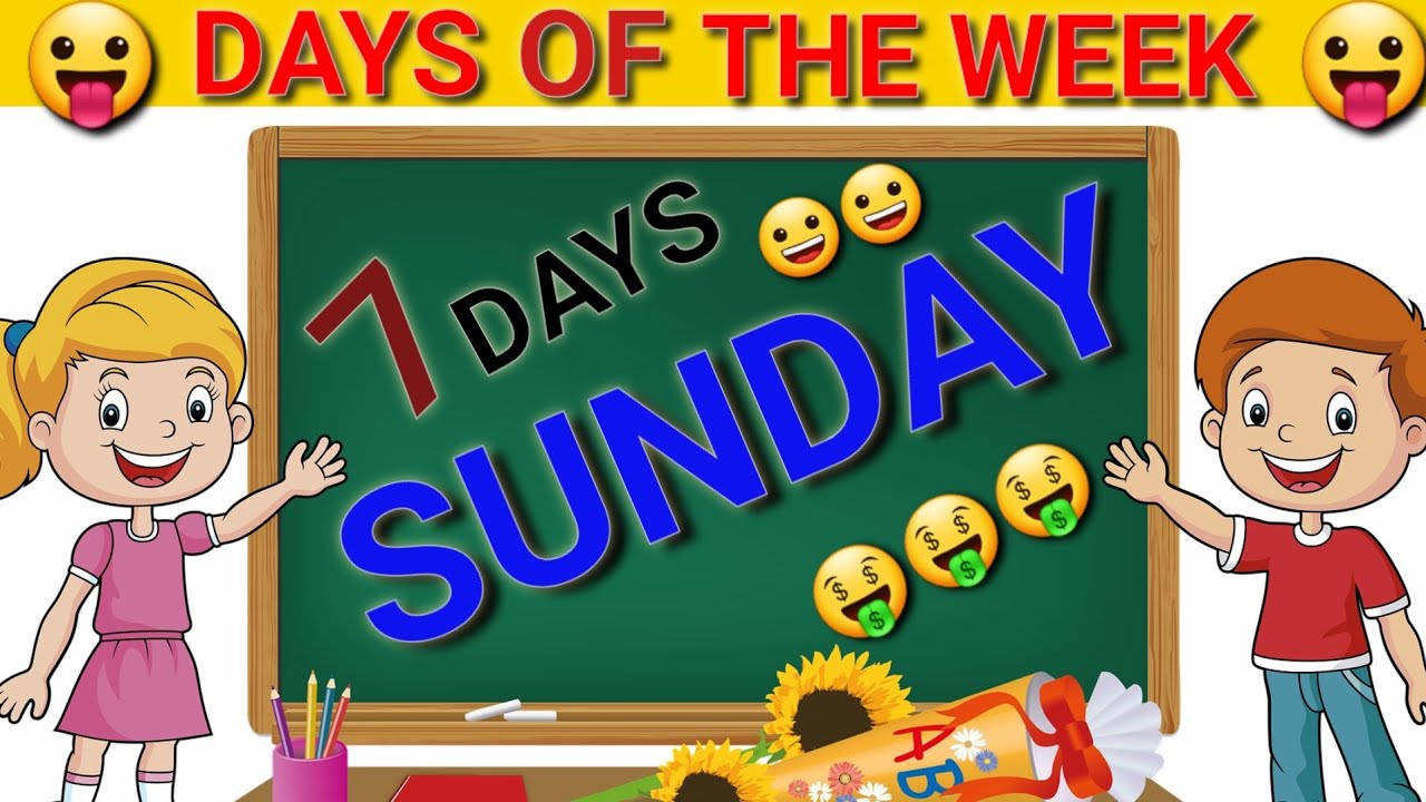 sunday monday | days of the week song | days of the week | days name ...