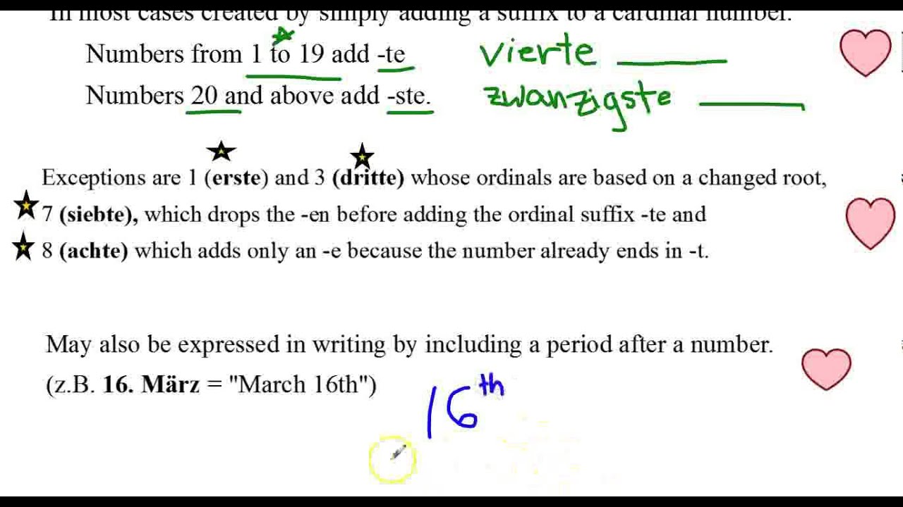 German Grammar Ordinal Numbers YouTube german-grammar-ordinal-numbers-youtube