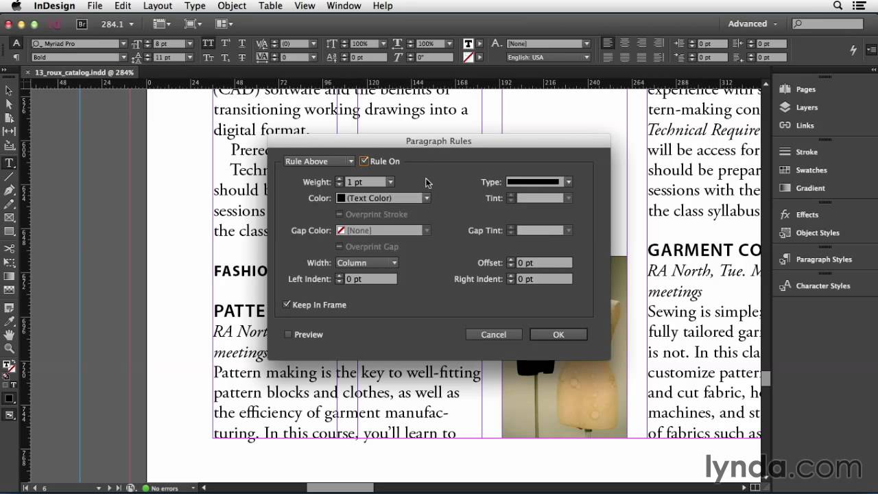 15 06 Adding rules lines above or below a paragraph - YouTube