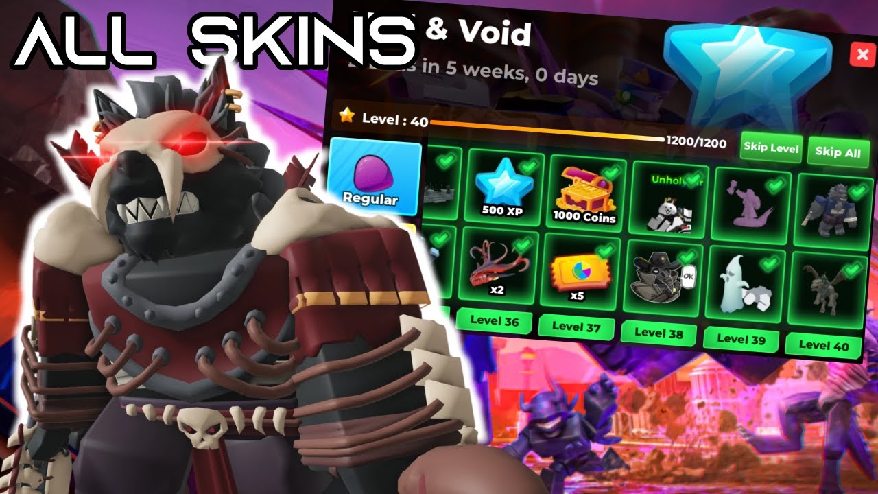 TDS All Null & Void Battle Pass Skins - YouTube