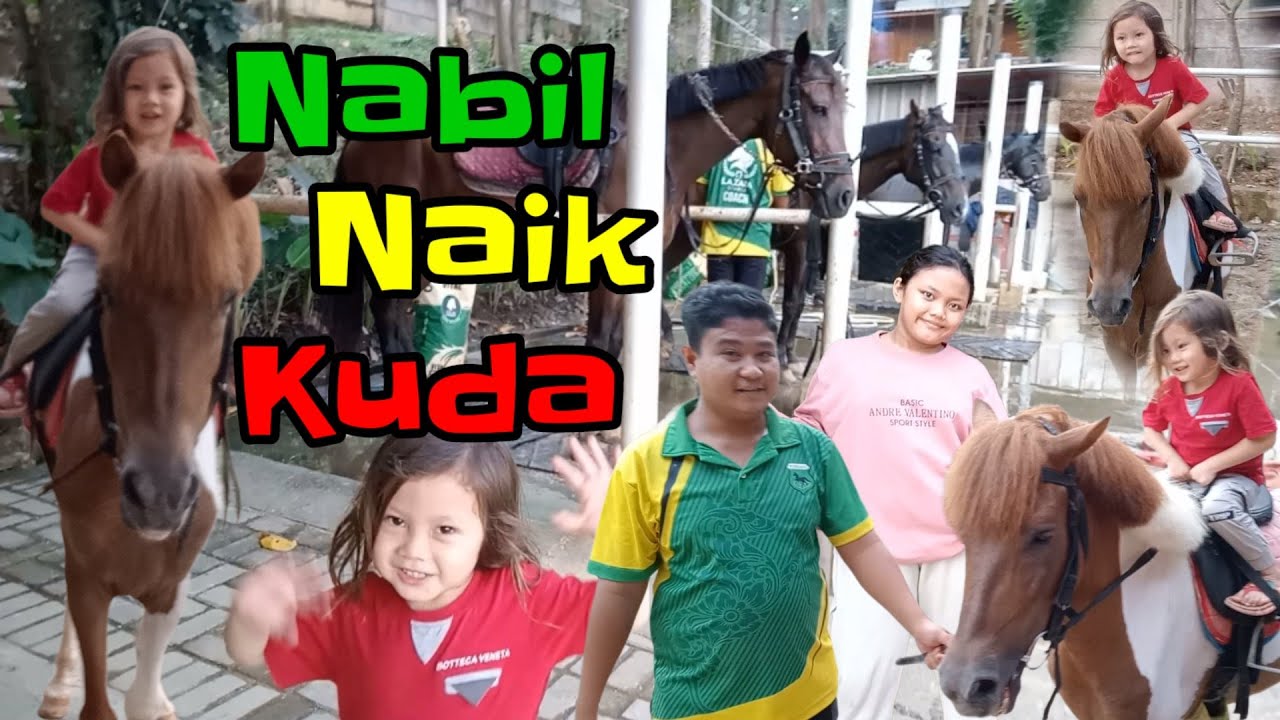 Berani nya NABIL naik kuda sendiri 😍😍 / Melihat dan naik kuda di Lazara ...