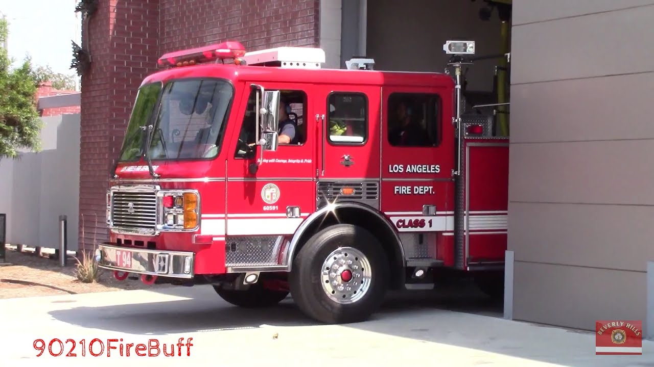LAFD Light Force 94 & Rescue 34 + Rescue 68 Responding - YouTube