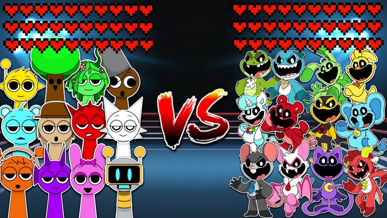 All Sprunki Characters vs All Poppy Playtime Characters! Meme battle ...