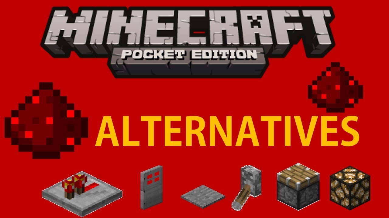 Minecraft PE Redstone Alternatives 1- 2 TEAM READY SYSTEM - YouTube