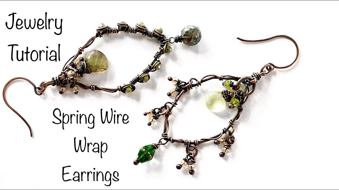 Jewelry Tutorial: Spring Wire Wrap Earrings - YouTube