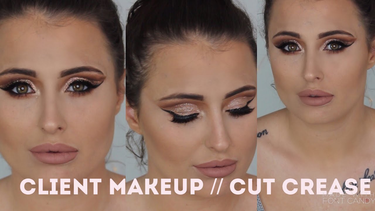 CLIENT MAKEUP // cut crease - YouTube