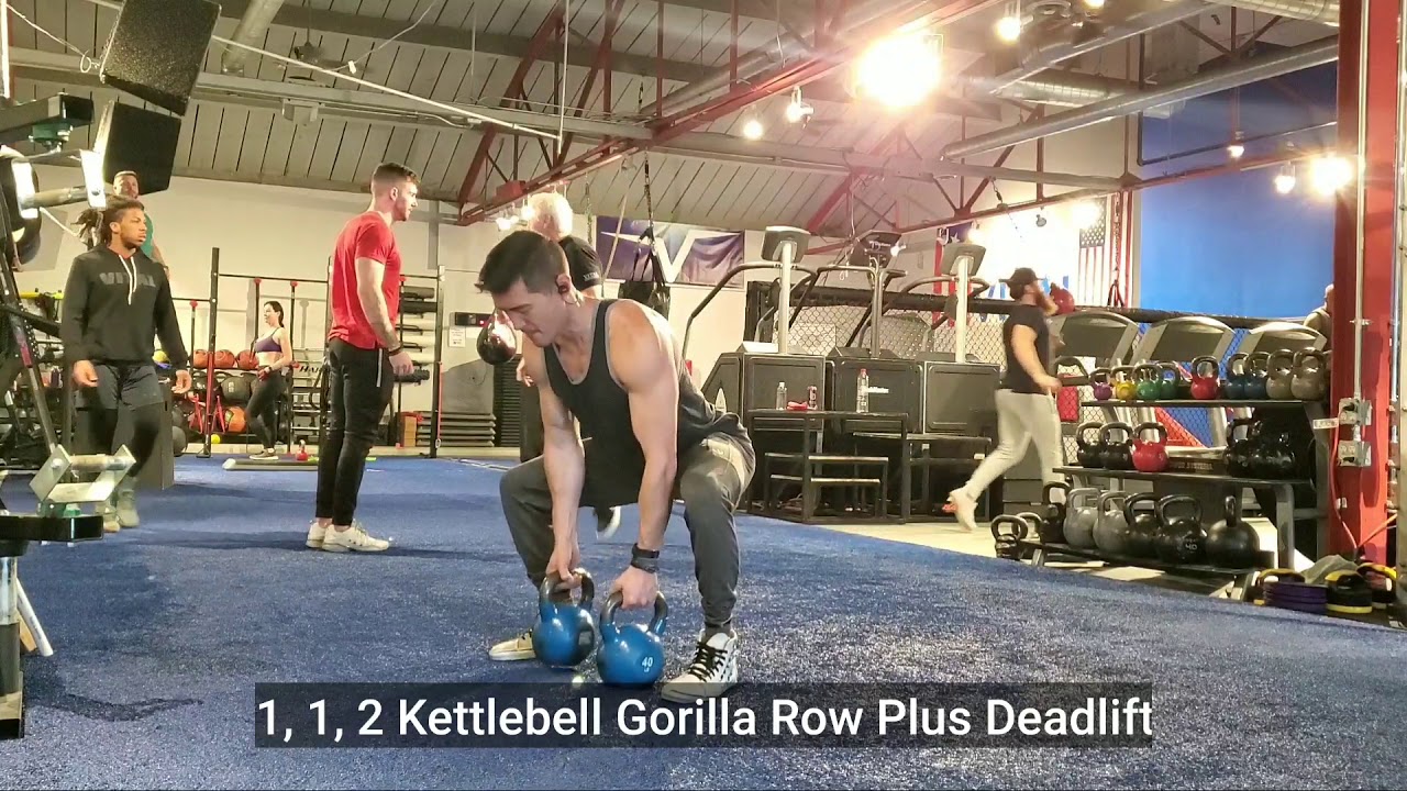 1, 1, 2 Kettlebell Gorilla Row Plus Deadlift - YouTube