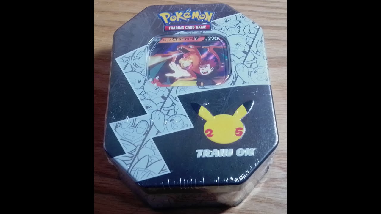 Pokemon Celebrations Lance's Charizard V Tin #2 - YouTube