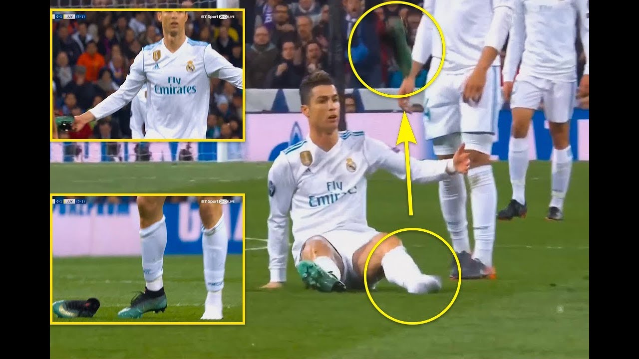 Cristiano Ronaldo lose his shoe during match RMA VS JUV - YouTube