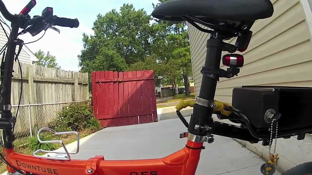 Downtube 9fs Ebike conversion Folding bike - YouTube
