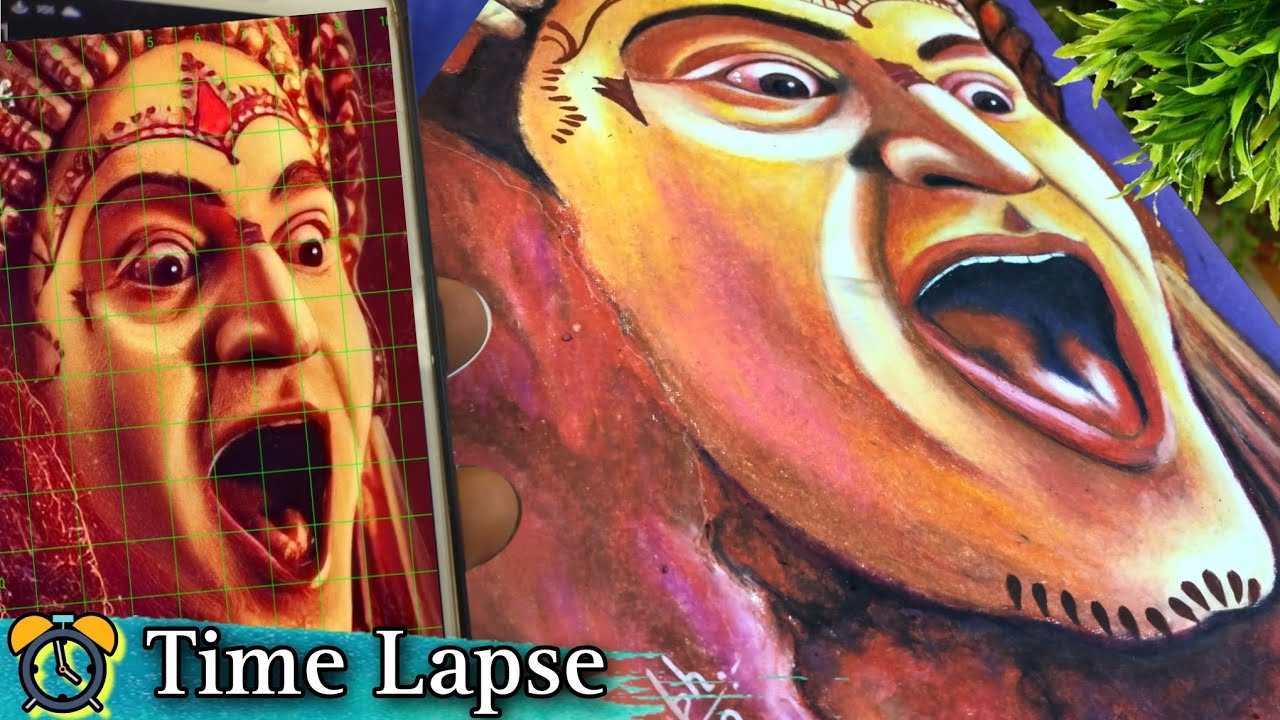 Kantara Drawing With Oil Pastels | Kantara Movie Drawing | How To Draw ...