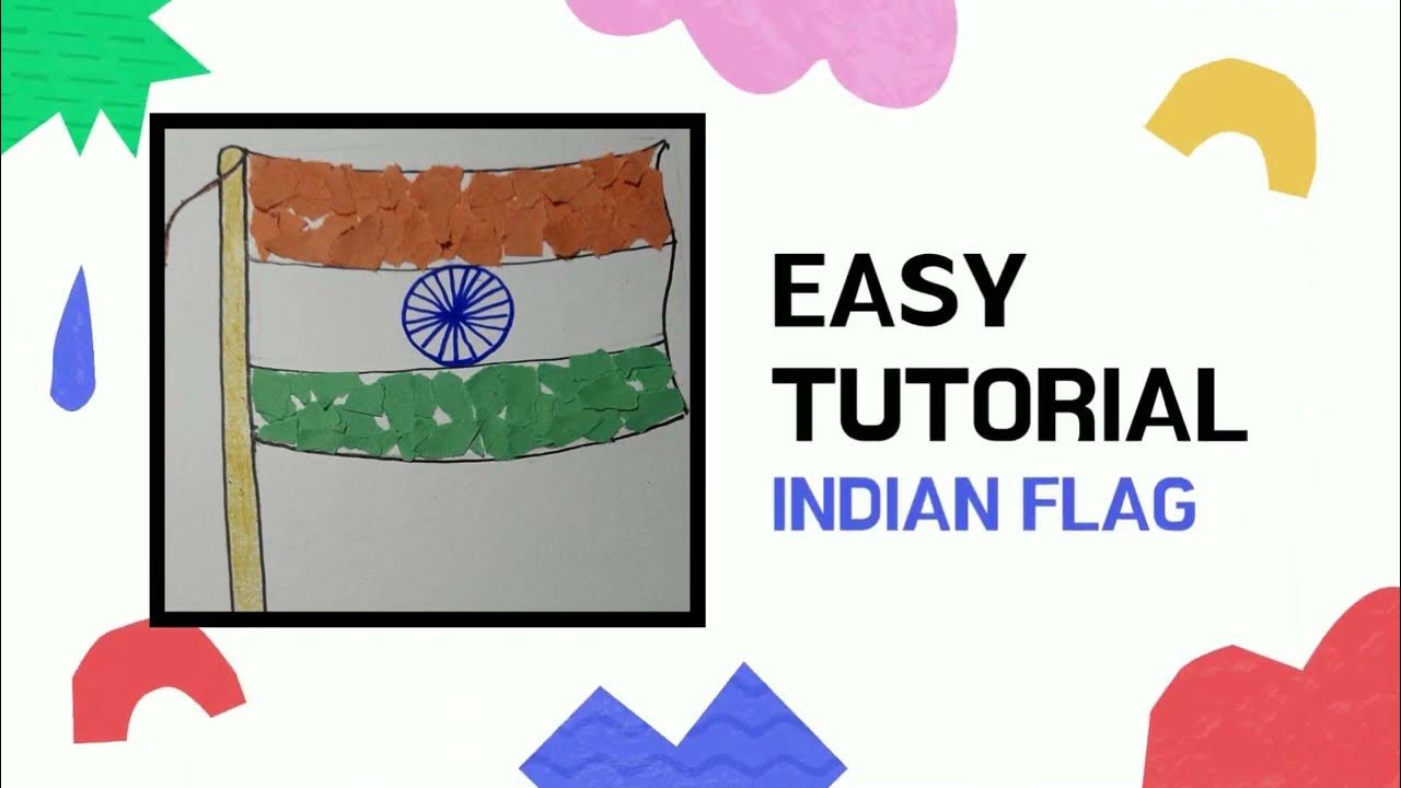 EASY TUTORIAL || INDIAN FLAG || PAPER TEARING - YouTube