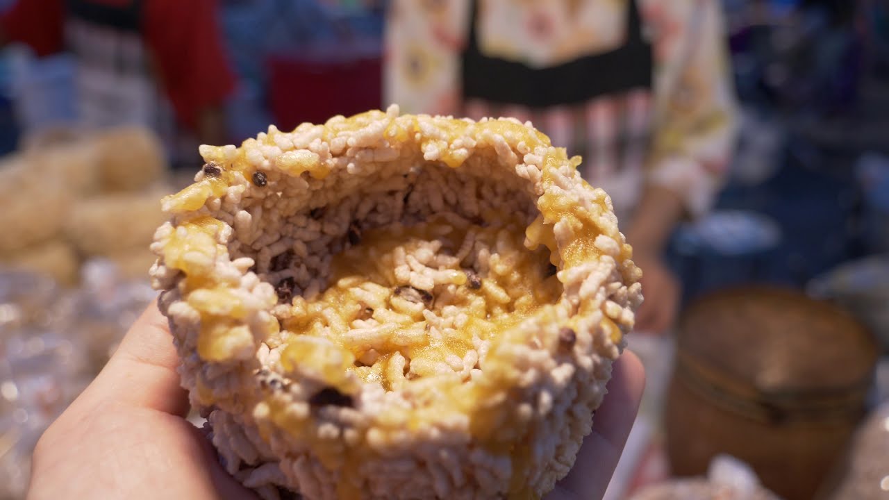 Crispy Rice Cracker | Thai Street Food - YouTube