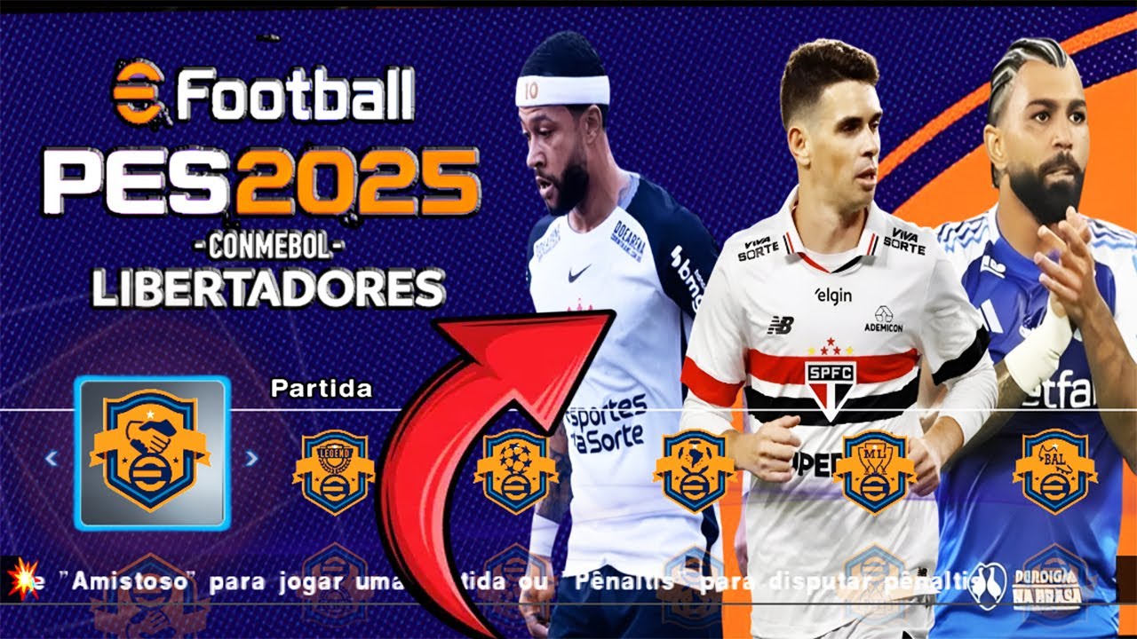 🔴 COMO BAIXAR e INSTALAR eFootball PES 2025 NO PC E CELULAR (PPSSPP ...
