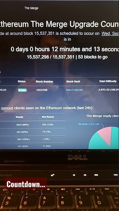 Ethereum The Merge Upgrade Countdown. 이더리움 머지 업그레이드 카운트다운. - YouTube