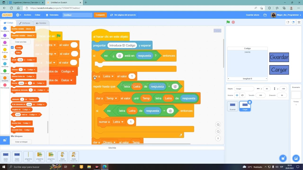 Como Guardar El Progreso En Scratch - YouTube
