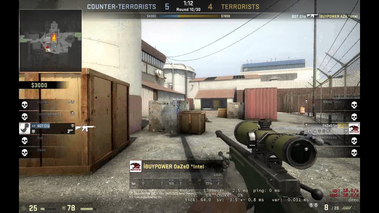 CSGO - DaZeD Awp lazer shot followed by insane wallbang! - YouTube