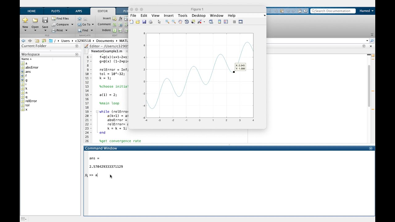 Math3820 Newton's Method by Matlab Week7 - YouTube