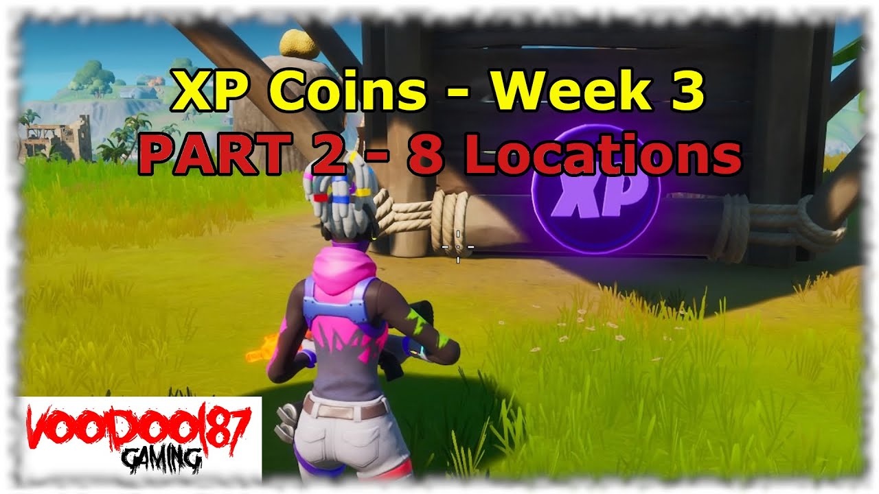 Fortnite - XP Coins 8 LOCATIONS - PART 2 Week 3, Season 2 - YouTube