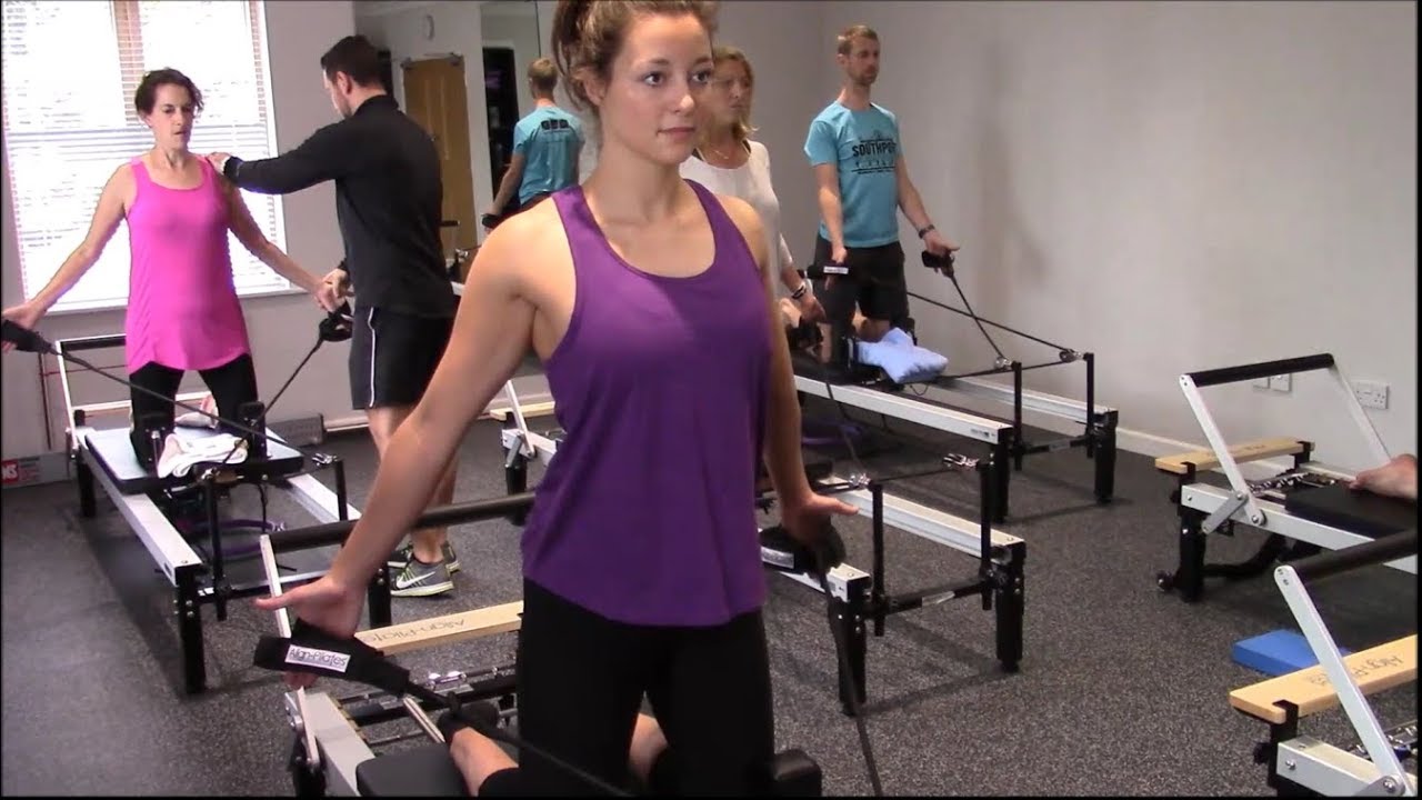 Some Of The Team At Their First Reformer Pilates Class - YouTube