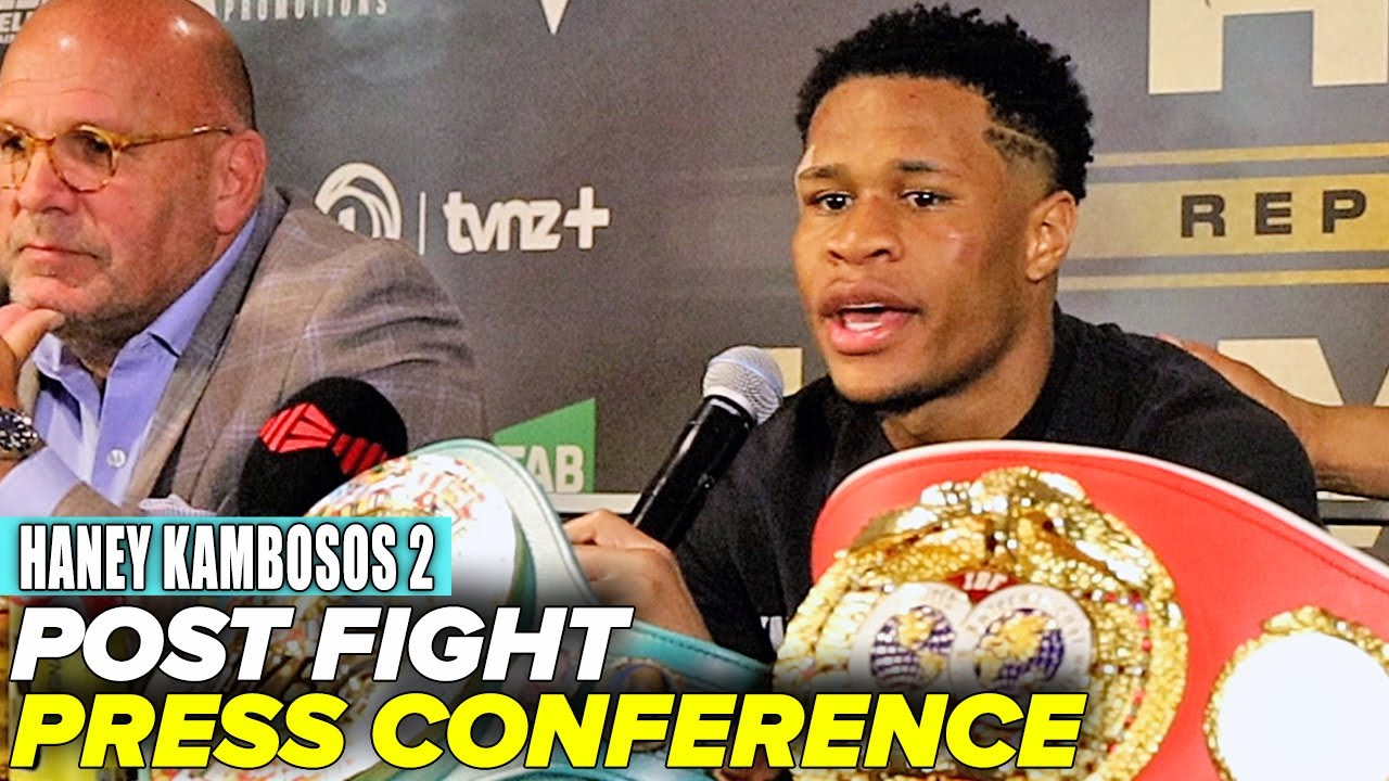 DEVIN HANEY FULL POST FIGHT PRESS CONFERENCE • HANEY VS KAMBOSOS 2 ...