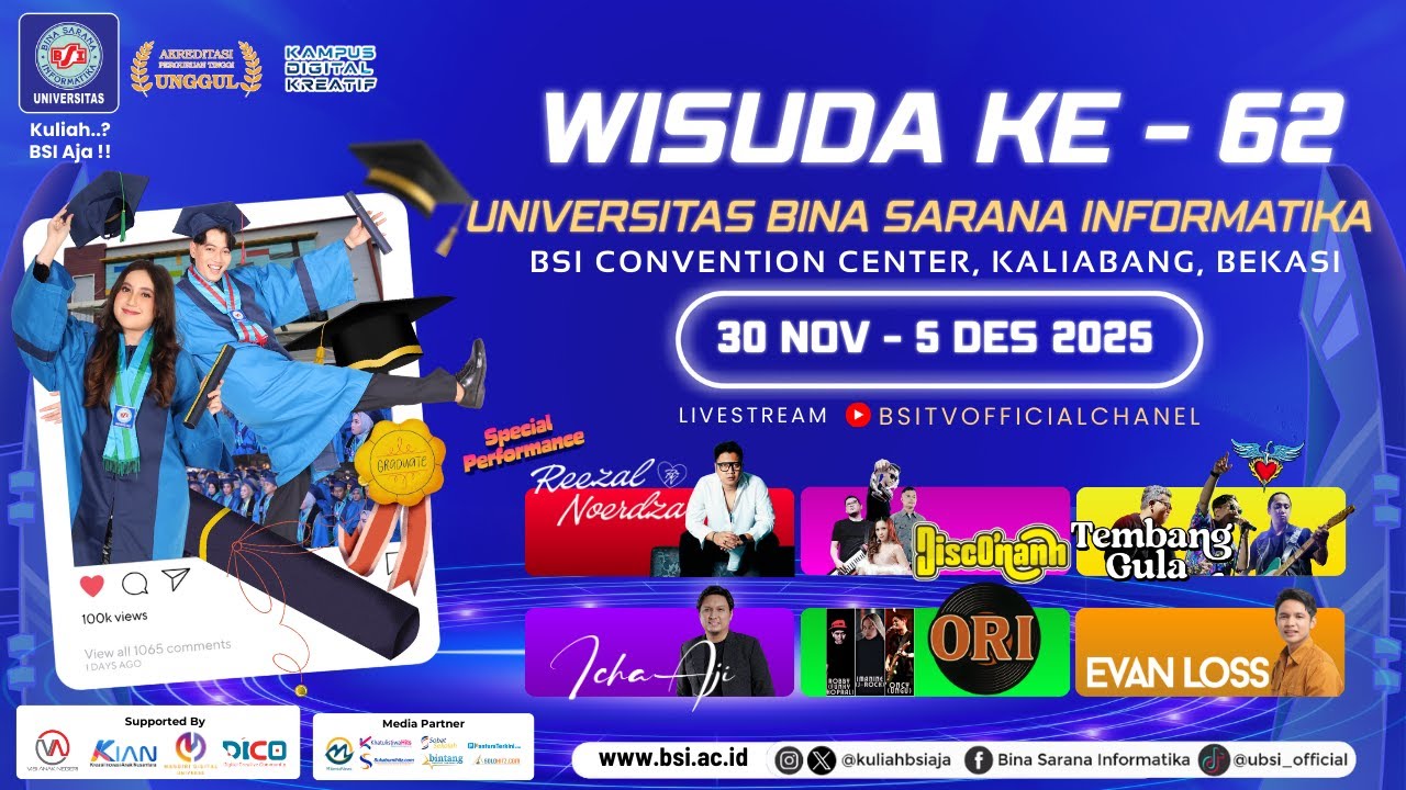 WISUDA UBSI JAKARTA ke-62 | Kamis, 04 Desember 2025 | KULIAH..? BSI AJA ...