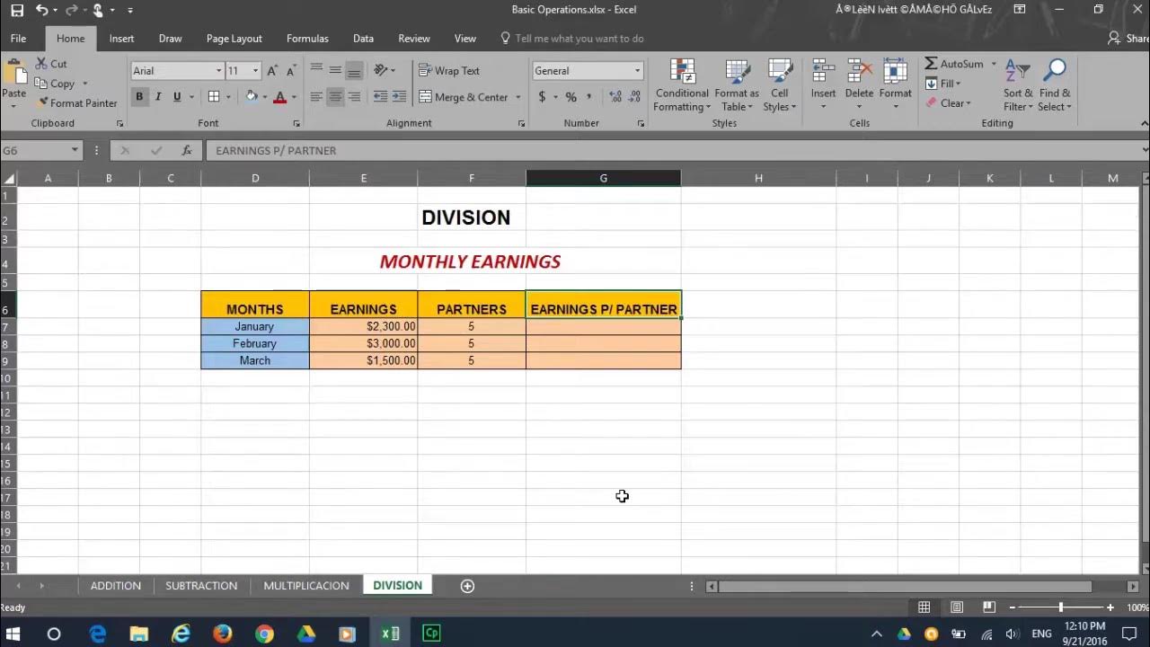 Basic Math Calculations Excel #faisal - YouTube