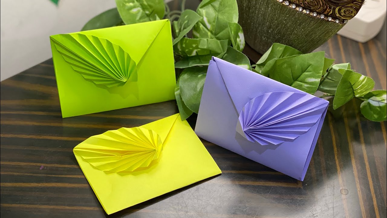 Origami leaf envelopes - YouTube